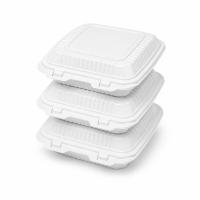 China SC-81 Large Square PP Clamshell Takeout Containers for Full Meal Packaging for sale