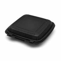 China SC-91 PP Clamshell Takeout Containers Extra Large Black Full Meal Packaging for sale