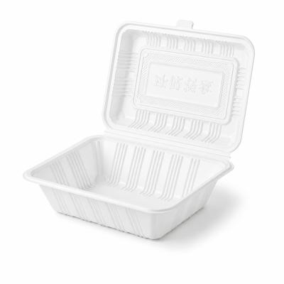 China Medium Single Compartment PP Clamshell Takeout Containers White for Individual Meals Snacks for sale