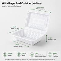 China Medium Single Compartment PP Clamshell Takeout Containers White for Individual Meals Snacks for sale