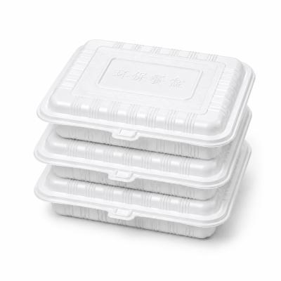 China Three Compartment PP Clamshell Take Out Box for Main Course / Side Dish for sale