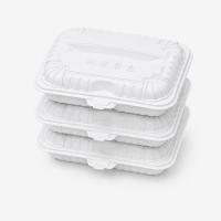 China Compact Combo Meals PP Clamshell Takeout Containers Three Compartment 475ml for sale