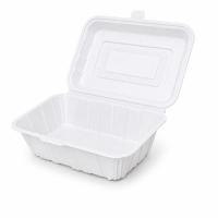 China Extra Deep PP Clamshell Takeout Containers 1500ml for Large Portions / Family Meals for sale