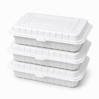 China Extra Deep PP Clamshell Takeout Containers 1500ml for Large Portions / Family Meals for sale