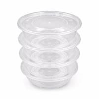 China 360ml Round PP Disposable Soup Bowls Clear Lids for Takeaway Soup Portions for sale