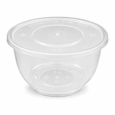 China 500ml Deep Round PP Disposable Meal Prep Bowl Secure Lids for Takeaway Meals for sale