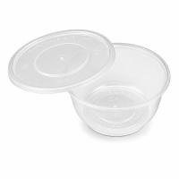 China 500ml Deep Round PP Disposable Meal Prep Bowl Secure Lids for Takeaway Meals for sale