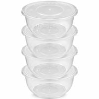 China 500ml Deep Round PP Disposable Meal Prep Bowl Secure Lids for Takeaway Meals for sale
