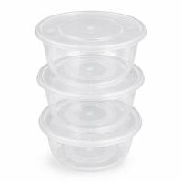 China 700ml Wide Round PP Disposable Soup Bowls Secure Lids for Food Delivery for sale
