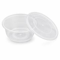 China 700ml Wide Round PP Disposable Soup Bowls Secure Lids for Food Delivery for sale