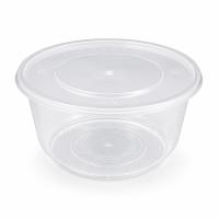 China 850ml Extra Deep Round PP Disposable Noodle Bowl With Lid Takeaway Container for sale