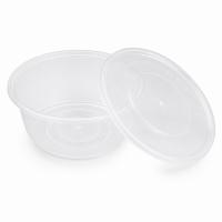 China 850ml Extra Deep Round PP Disposable Noodle Bowl With Lid Takeaway Container for sale