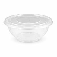 China 1050ml Wide Round PP Disposable Prepared Meals Salad Bowl To Go Container for sale