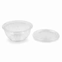 China 1050ml Wide Round PP Disposable Prepared Meals Salad Bowl To Go Container for sale