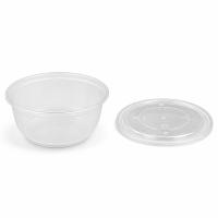 China Transparent Lids PP Disposable Soup Bowls Clear Round 1200ml for Food Display for sale