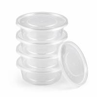 China Compact Round PP Plastic Soup Container Disposable 300ml for Sauces Desserts / Side Dishes for sale