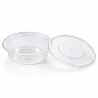 China Compact Round PP Plastic Soup Container Disposable 300ml for Sauces Desserts / Side Dishes for sale