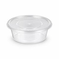 China Compact Round PP Plastic Soup Container Disposable 300ml for Sauces Desserts / Side Dishes for sale