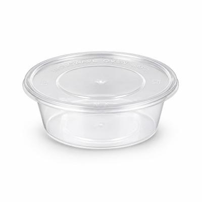 China Compact Round PP Plastic Soup Container Disposable 300ml for Sauces Desserts / Side Dishes for sale