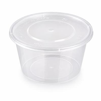 China PP Takeaway Disposable Soup Bowls 450ml Deep Round Lidded for Soup Desserts / Light Meals for sale