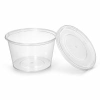 China PP Takeaway Disposable Soup Bowls 450ml Deep Round Lidded for Soup Desserts / Light Meals for sale