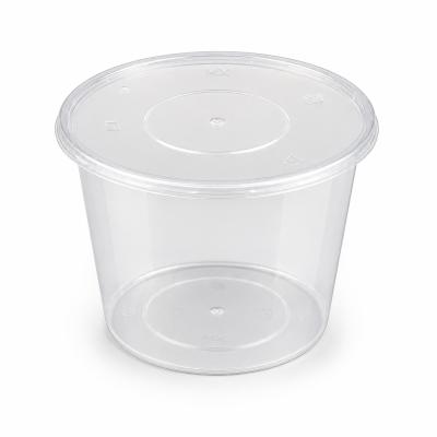 China Tall Round PP Disposable Soup Bowls 1100ml Lidded for Noodle Soup Stew Takeaway for sale