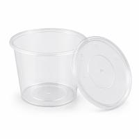China Tall Round PP Disposable Soup Bowls 1100ml Lidded for Noodle Soup Stew Takeaway for sale