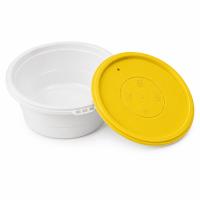 China 258ml Small Round Disposable PP Takeaway Tamper Evident Sauce Bowl With Lid for sale