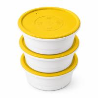 China 258ml Small Round Disposable PP Takeaway Tamper Evident Sauce Bowl With Lid for sale