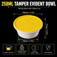 China 258ml Small Round Disposable PP Takeaway Tamper Evident Sauce Bowl With Lid for sale