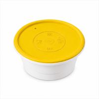 China 258ml Small Round Disposable PP Takeaway Tamper Evident Sauce Bowl With Lid for sale