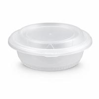 China Tamper Evident Secure Lid Takeaway PP Disposable Meal Container Wide Shallow 300ml for sale