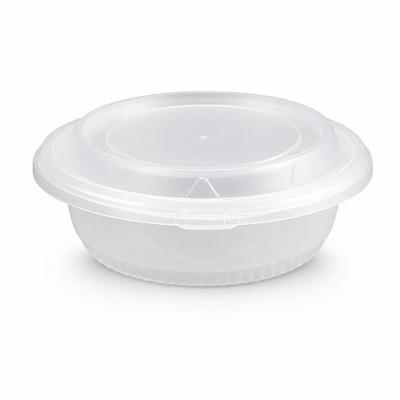 China Tamper Evident Secure Lid Takeaway PP Disposable Meal Container Wide Shallow 300ml for sale