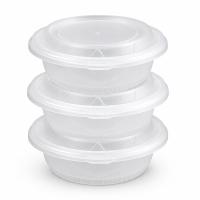 China Tamper Evident Secure Lid Takeaway PP Disposable Meal Container Wide Shallow 300ml for sale