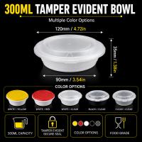 China Tamper Evident Secure Lid Takeaway PP Disposable Meal Container Wide Shallow 300ml for sale