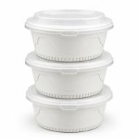 China 500ml Medium Round Disposable PP Takeaway Soup Bowl With Tamper Evident Secure Lid for sale