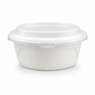 China 500ml Medium Round Disposable PP Takeaway Soup Bowl With Tamper Evident Secure Lid for sale