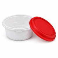 China Food Storage Deep Round PP Meal Prep Bowl 600ml with Tamper Evident Color Lids for sale