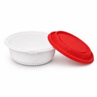 China Takeaway Wide PP Snap Lock Lunch Box 650ml Tamper Evident Lidded for sale