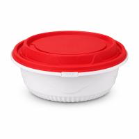 China Takeaway Wide PP Snap Lock Lunch Box 650ml Tamper Evident Lidded for sale