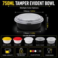 China 750ml Deep PP Takeaway Snap Lock Bowls Tamper Evident Lid Color Options for sale