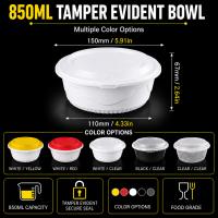 China 850ml Extra Deep PP Food Storage Snap Lock Bowls with Tamper Evident Lid for sale