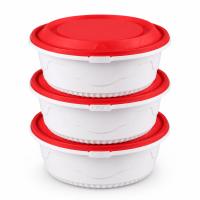 China Wide PP Display Takeaway Snap Lock Bowls 1080ml with Tamper Evident lid for sale
