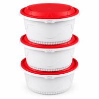 China 1580ml Extra Large PP Food Snap Lock Bowls Tamper Evident Bulk Catering for sale