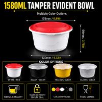 China 1580ml Extra Large PP Food Snap Lock Bowls Tamper Evident Bulk Catering for sale