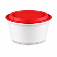 China Deep PP Snap Lock Bowls 1000ml with Red Tamper Evident Lid for sale