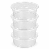 China Bulk Meal PP Disposable Food Bowls 3500ml Extra Thick with Fitted Lid for sale