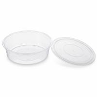 China Bulk Meal PP Disposable Food Bowls 3500ml Extra Thick with Fitted Lid for sale