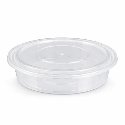 China Clear Fitted Lid PP Plastic Serving Bowl Wide Shallow Disposable 2000ml for sale