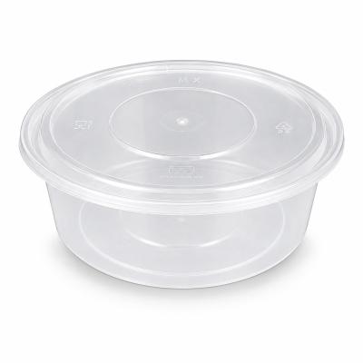 China Fitted Lid Disposable Food Bowls 2500ml Extra Thick PP Meal Prep Container for sale